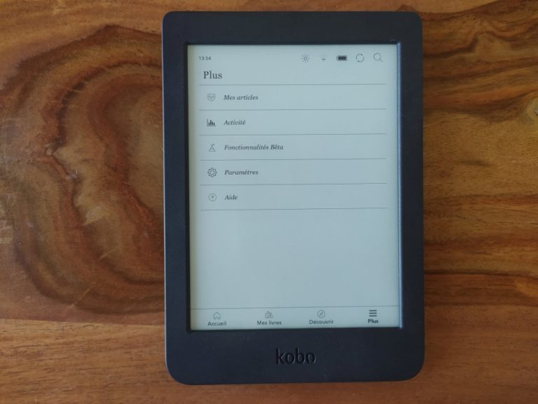 Le navigateur web Kobo pour aller sur Internet