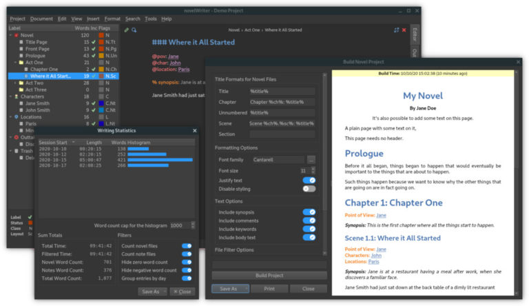 NovelWriter : une alternative gratuite à ScrivenerLiseuse Kindle, Kobo ...
