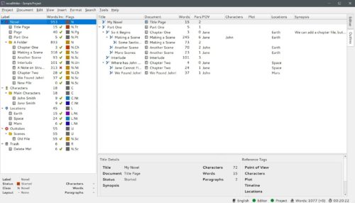 NovelWriter : une alternative gratuite à ScrivenerLiseuse Kindle, Kobo ...