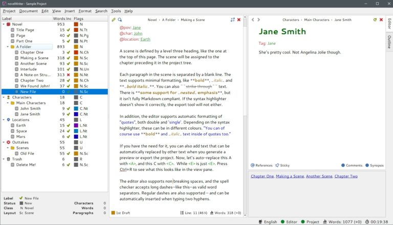 NovelWriter : une alternative gratuite à ScrivenerLiseuse Kindle, Kobo ...