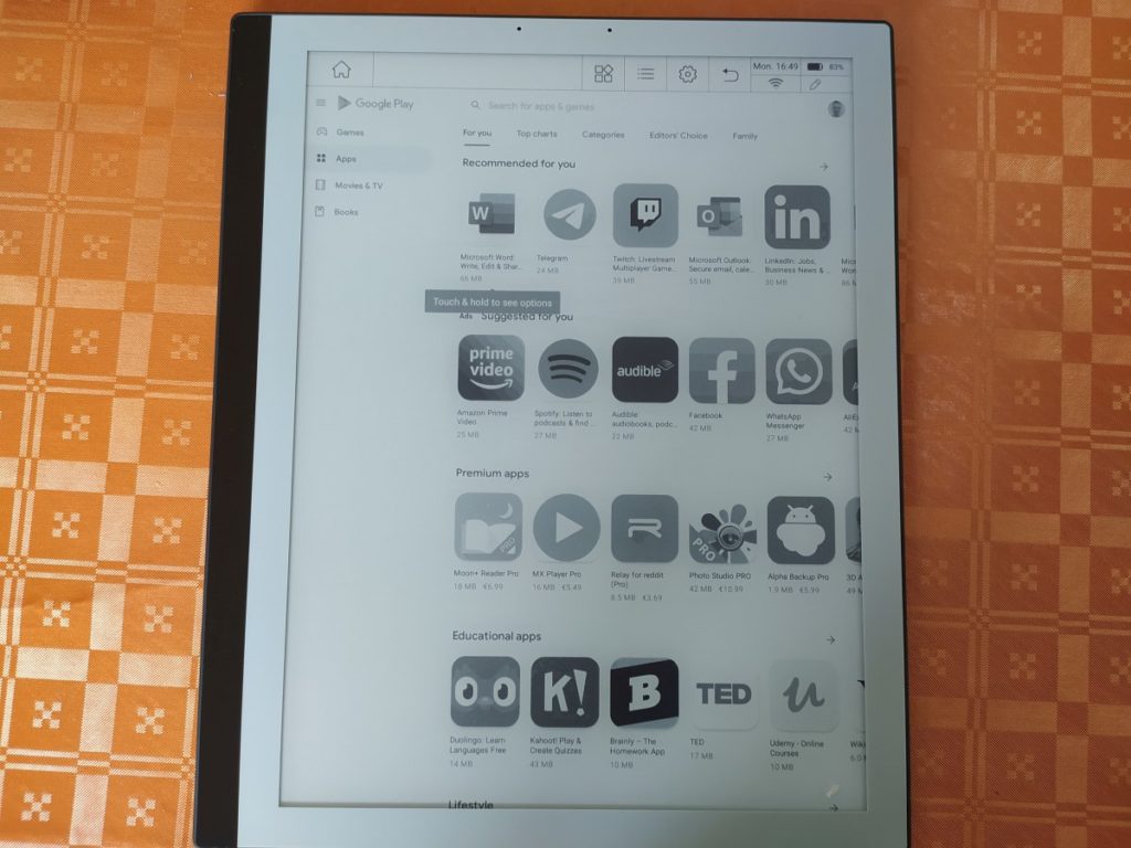 Test de la Bookeen Notéa : une liseuse et un bloc note électronique