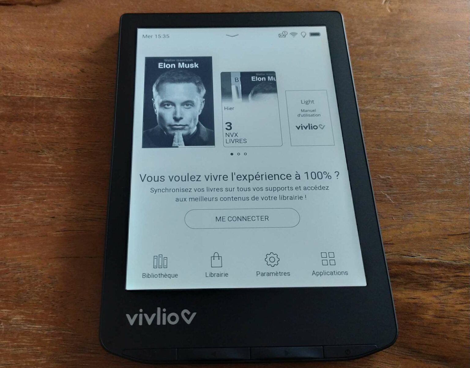 Test de la liseuse Vivlio Light