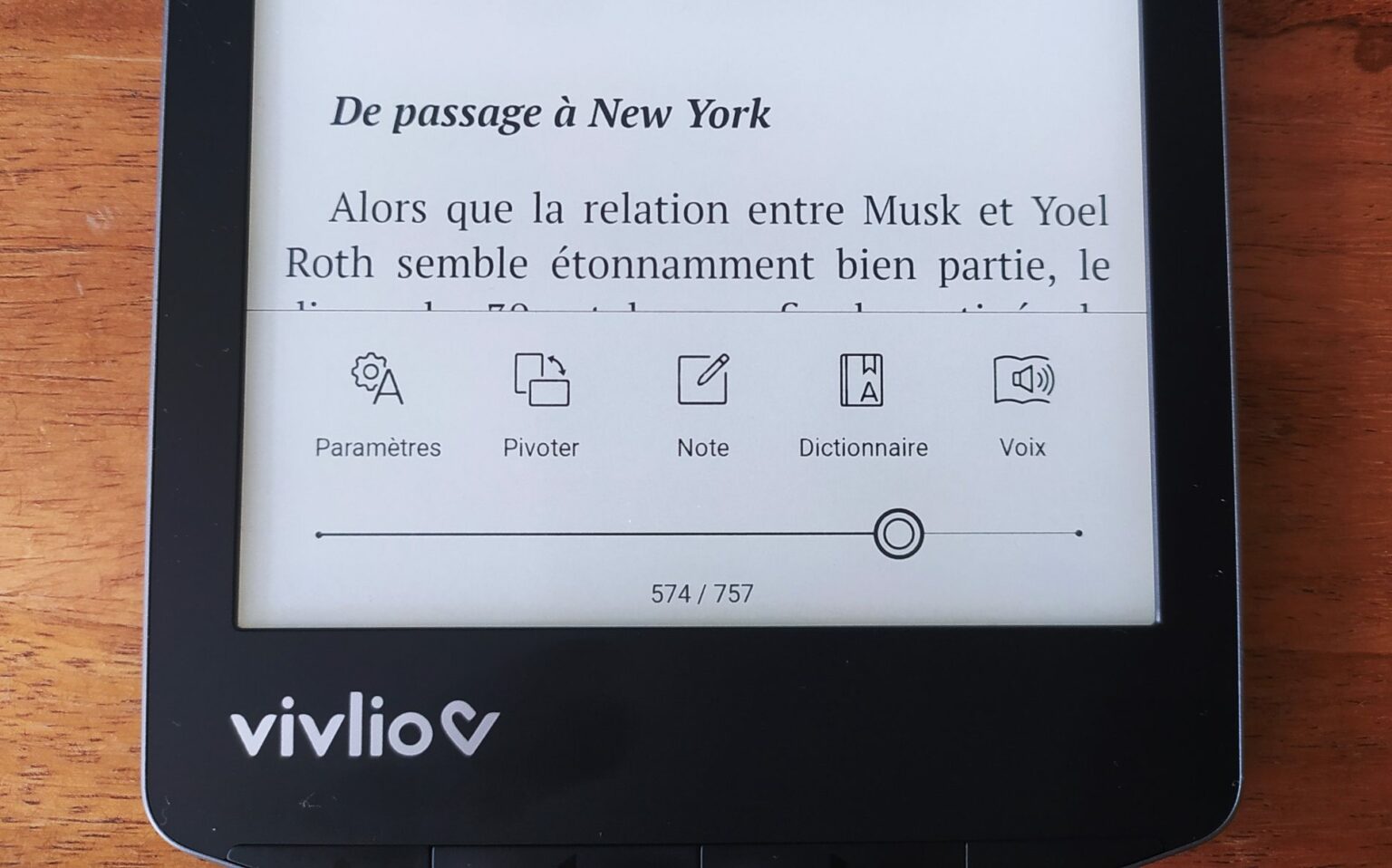 Test de la liseuse Vivlio Light HD