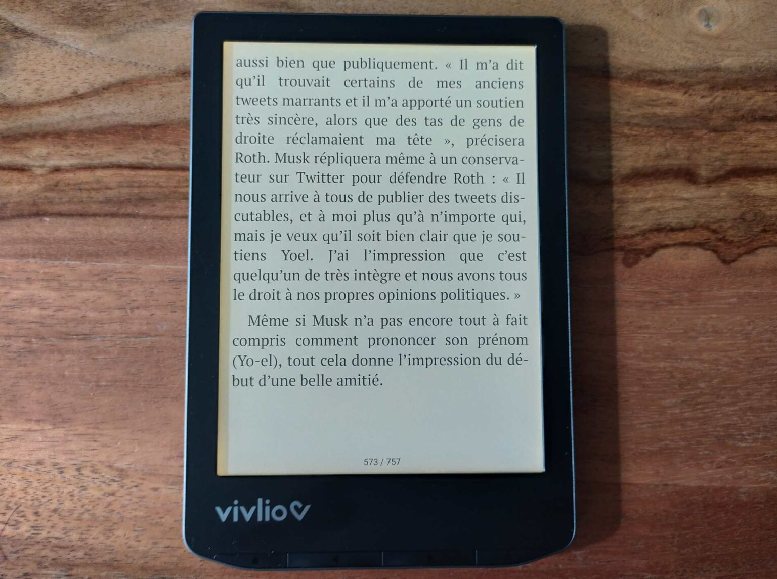 Test de la liseuse Vivlio Light HD